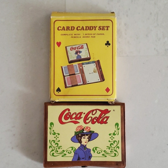 Coca Cola | Games | Vintage Coca Cola Card Caddy Set | Poshmark